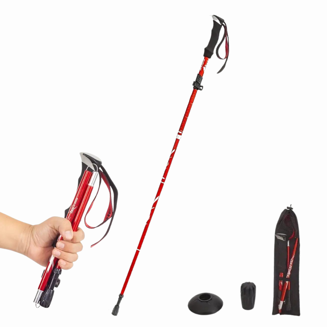 StepGuard – Justerbar vandrestok med stropper og foldbart design ...